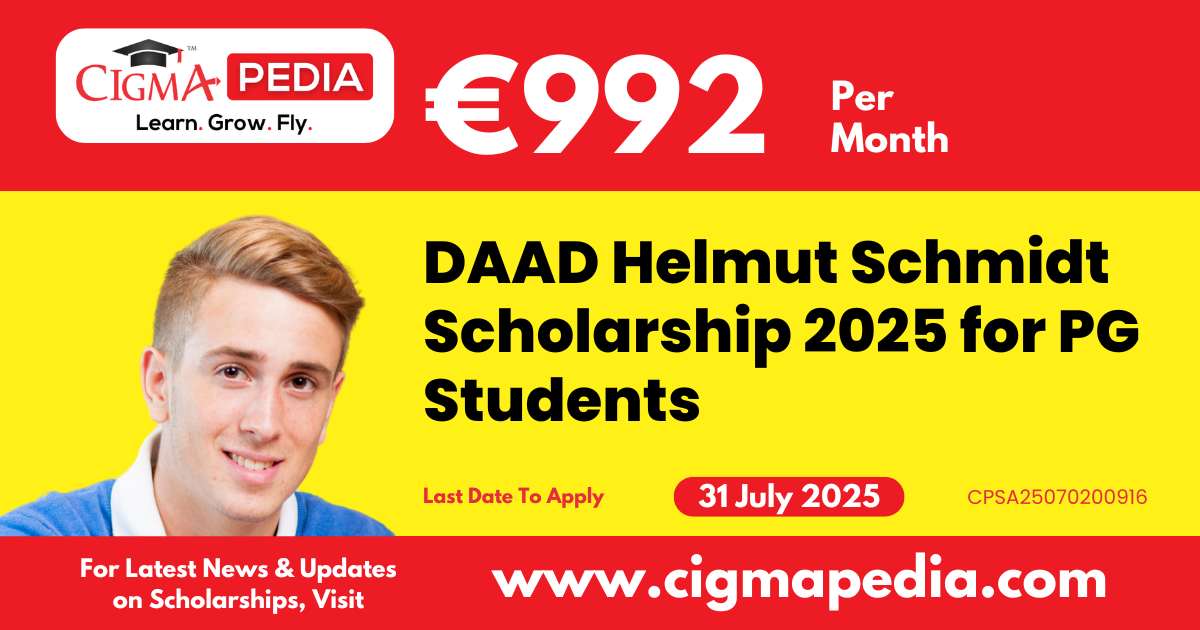 DAAD Helmut Schmidt Scholarship 2025 for PG Students | Germany ...