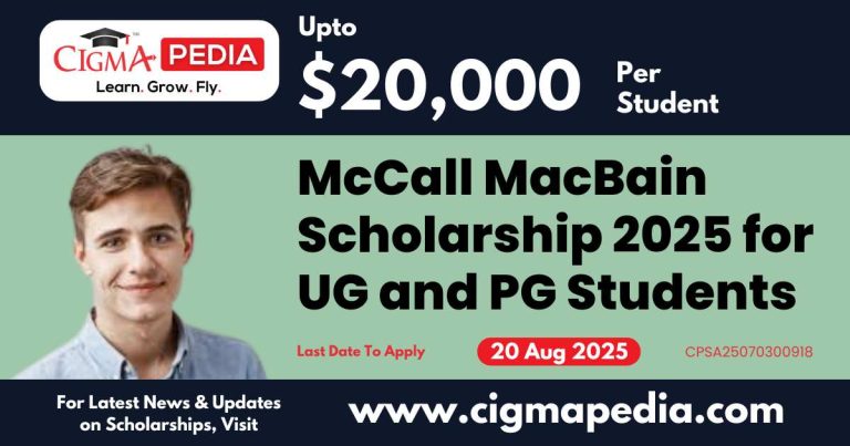 McCall MacBain Scholarship 2025 for UG and PG Students | Canada ...