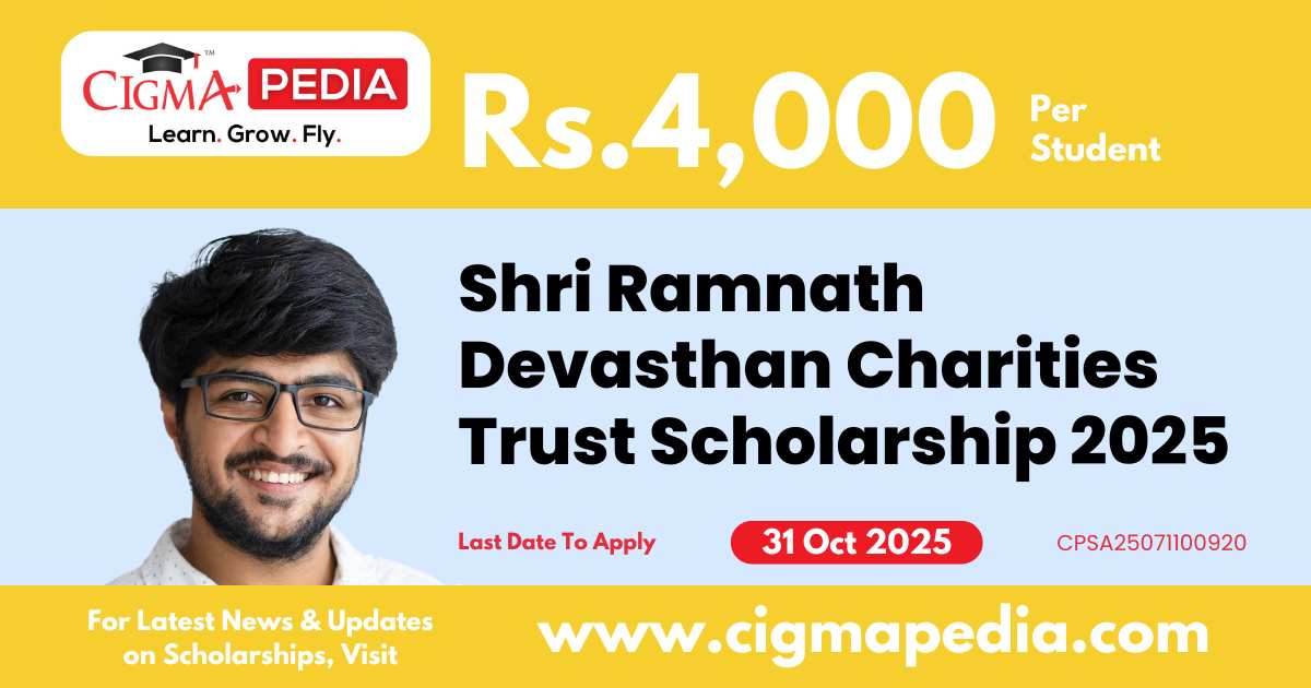 Shri Ramnath Devasthan Charities Trust Scholarship 2025 for UG and ...