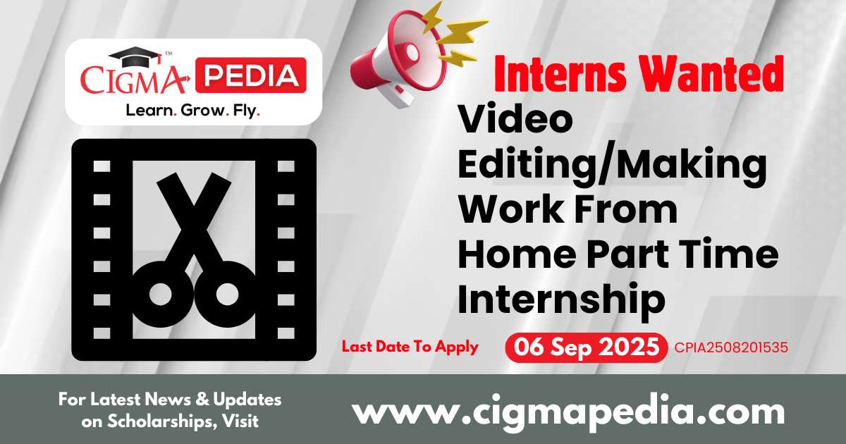 Video Editing/Making Work From Home Part Time Internship By VybeIn ...