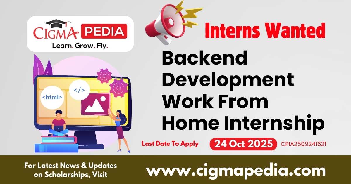 Backend Development Work From Home Internship By Shiplee: How to Apply ...