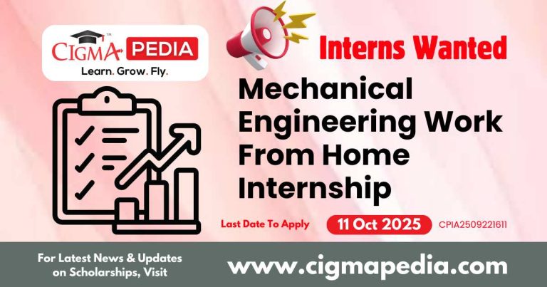 Mechanical Engineering Work From Home Internship By Pro India: How to Apply for Internship, Last ...