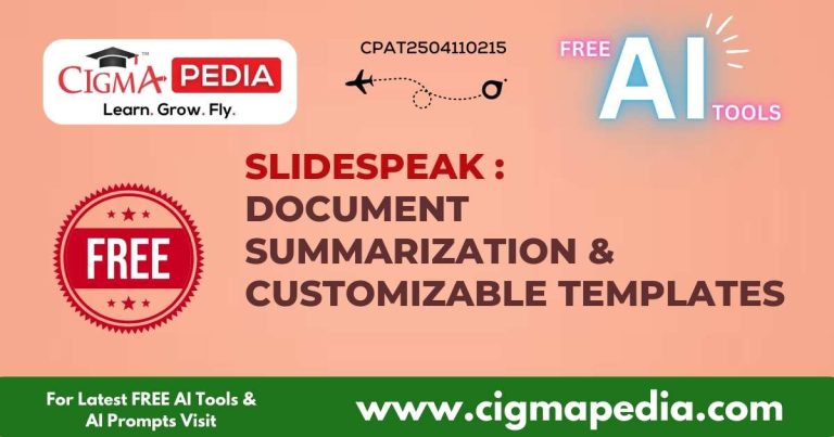 SlideSpeak: Revolutionizing Presentation Creation with AI - CIGMA Pedia