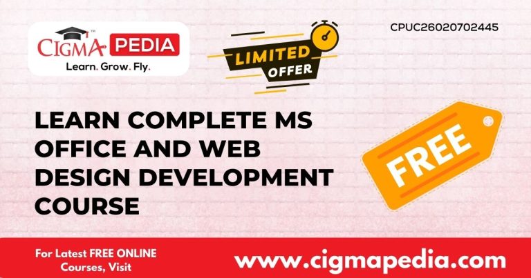 Learn Complete MS Office and Web Design Development Course (Free Udemy ...